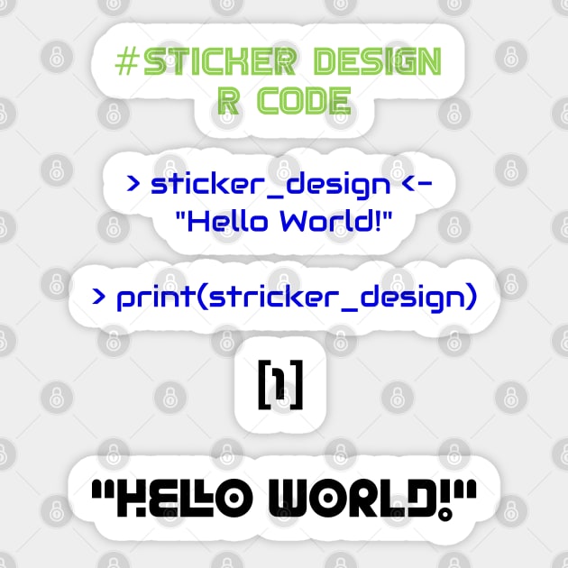 Sticker Design Programming | R Code True Color - Programming - Sticker | TeePublic